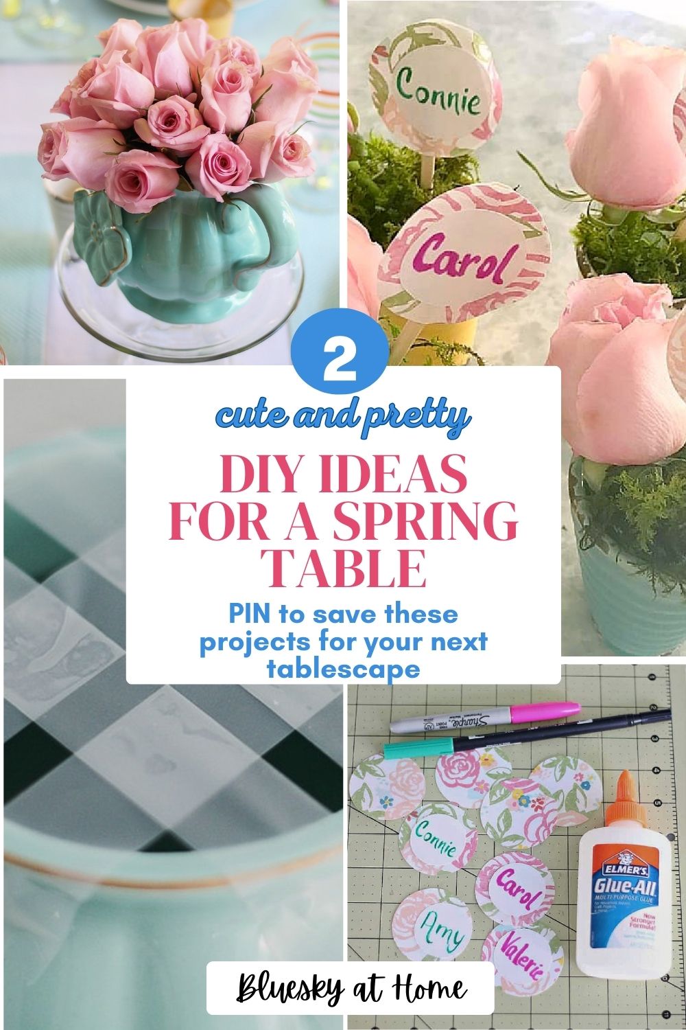 How to Use Pretty Pastels in a Spring Tablescape - Bluesky at Home