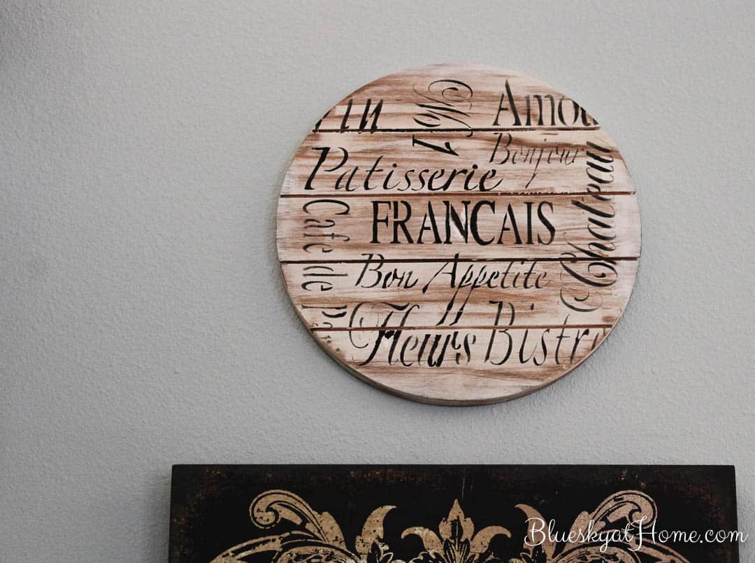 Easy DIY French Stencil Sign Under $10 - Bluesky at Home