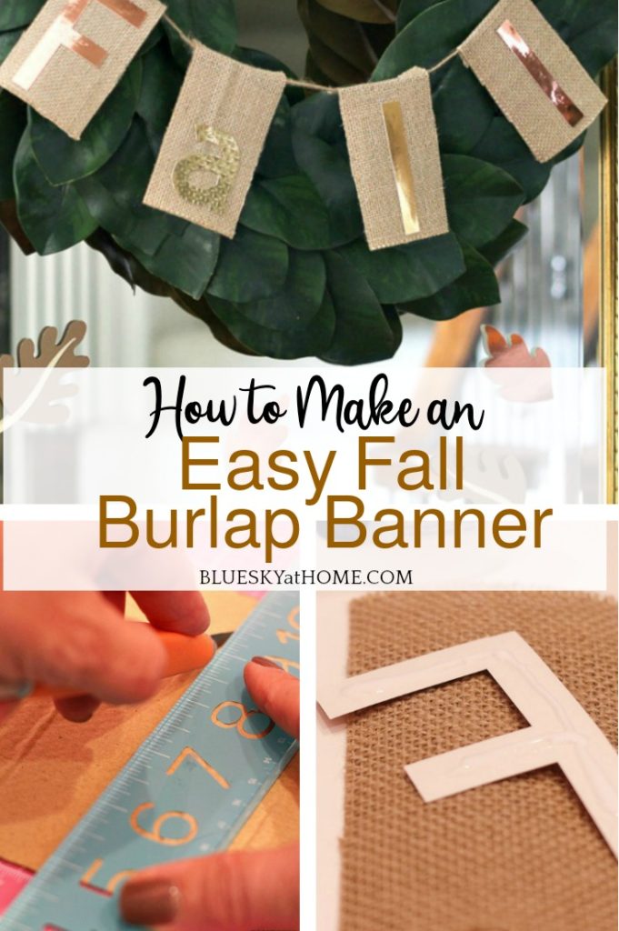 How to Make an Easy Burlap Banner - Bluesky at Home