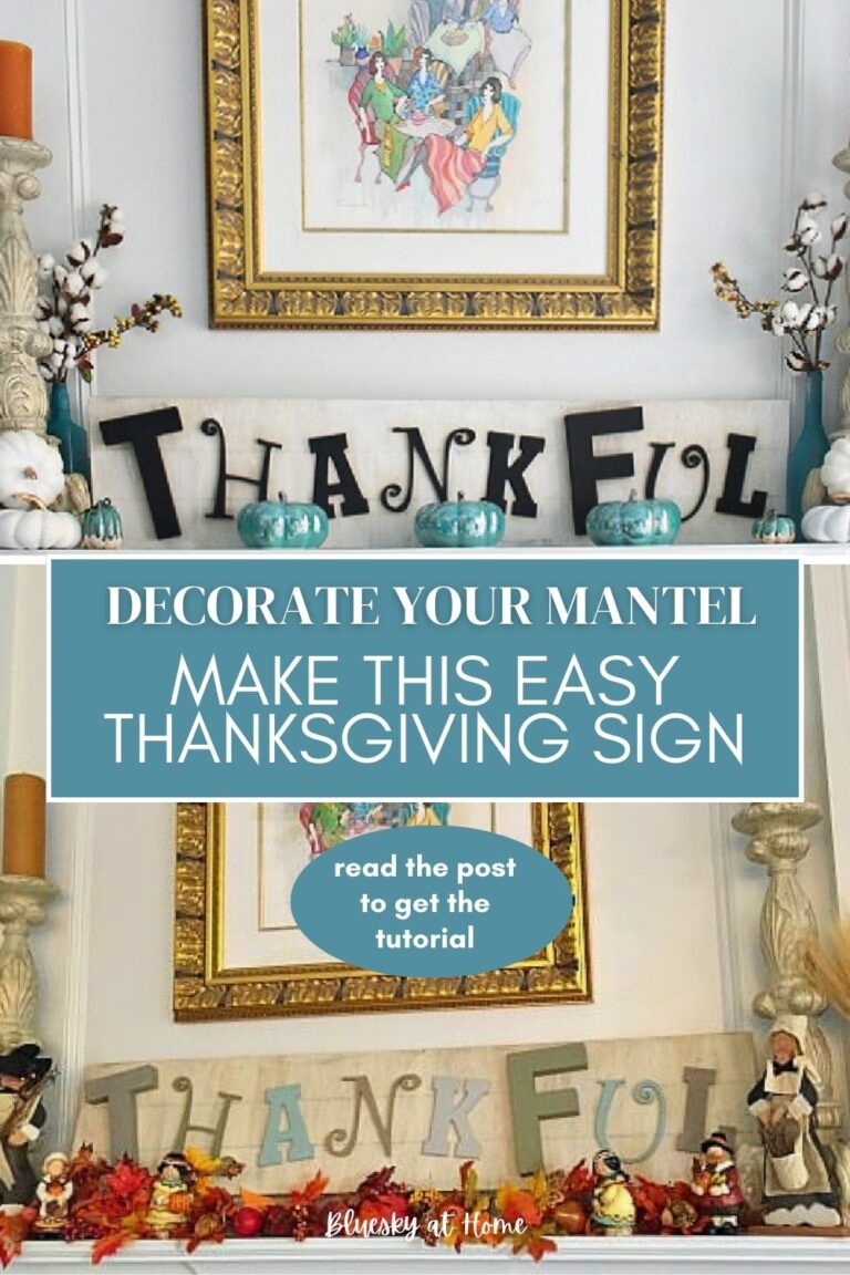 Easy DIY Thanksgiving Sign Gets an Update - Bluesky at Home