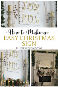 How to Make an Easy Christmas Sign - Bluesky at Home