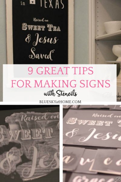 9 Great Tips to Make Signs with Stencils - Bluesky at Home