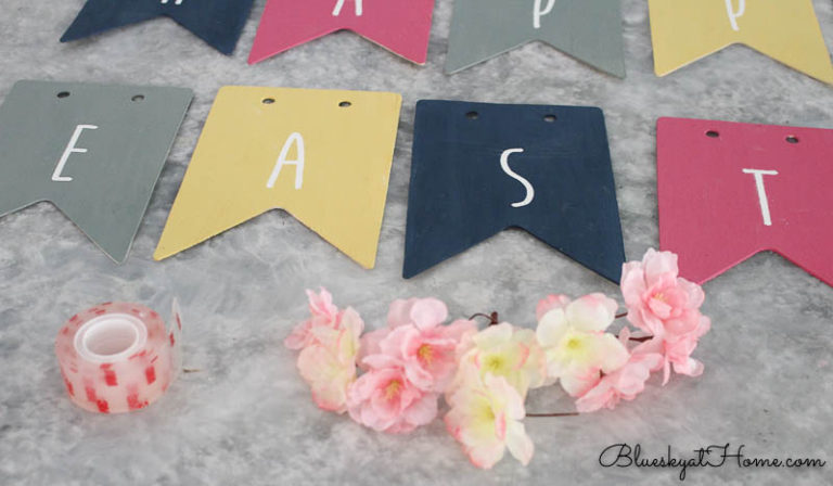How to Make a Bright Painted Easter Banner - Bluesky at Home