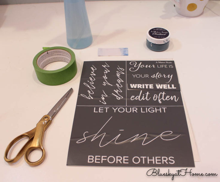 How to Stencil Books for Your Home Decor ~ Bluesky at Home