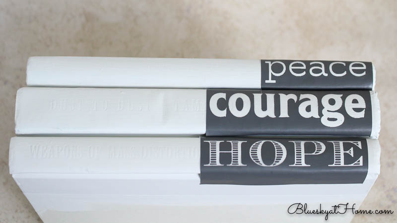 How to Stencil Books for Your Home Decor ~ Bluesky at Home