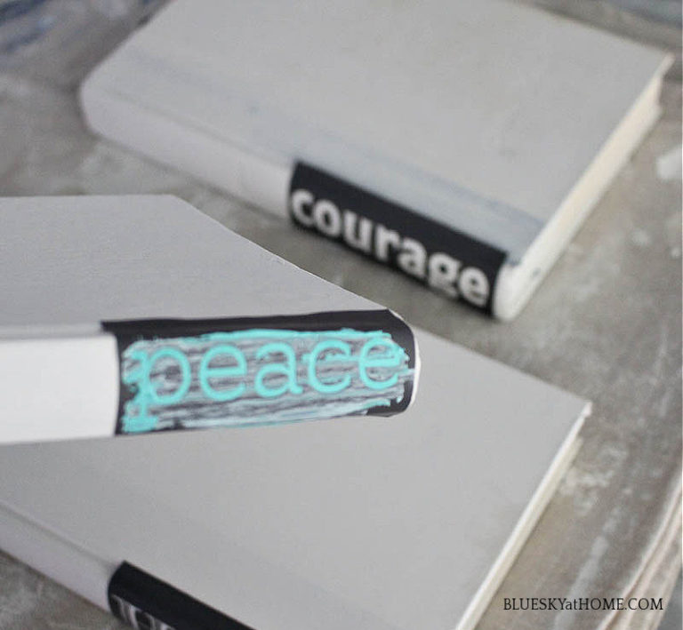 How to Stencil Books for Your Home Decor - Bluesky at Home