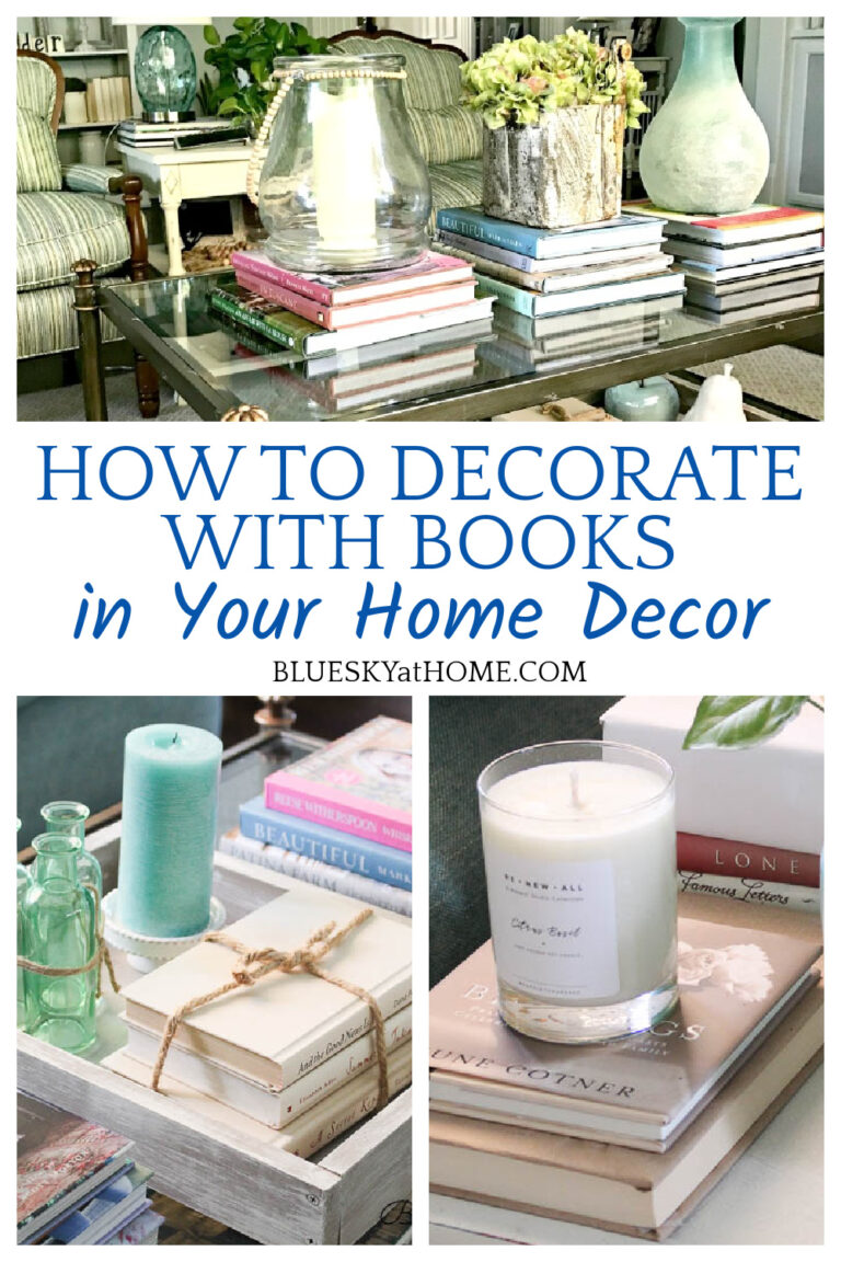 How to Decorate with Books in Your Home Decor - Bluesky at Home