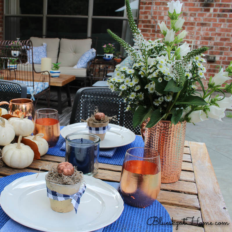 How to Style a Fall Patio Tablescape - Bluesky at Home