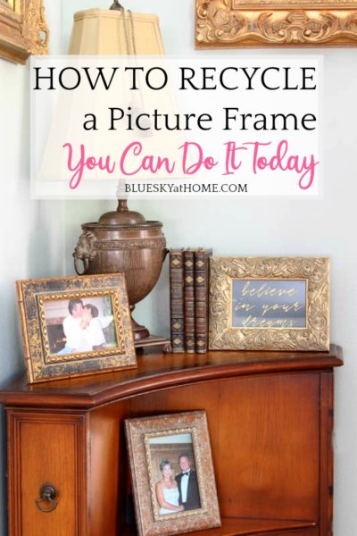 How to Recycle a Picture Frame as a New Accessory - Bluesky at Home