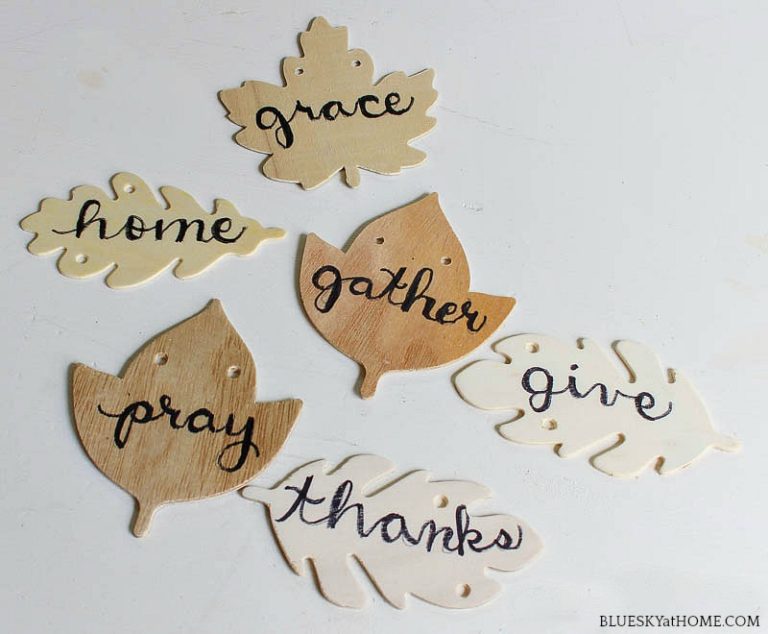 Cute DIY Tags for Your Thanksgiving Table - Bluesky at Home