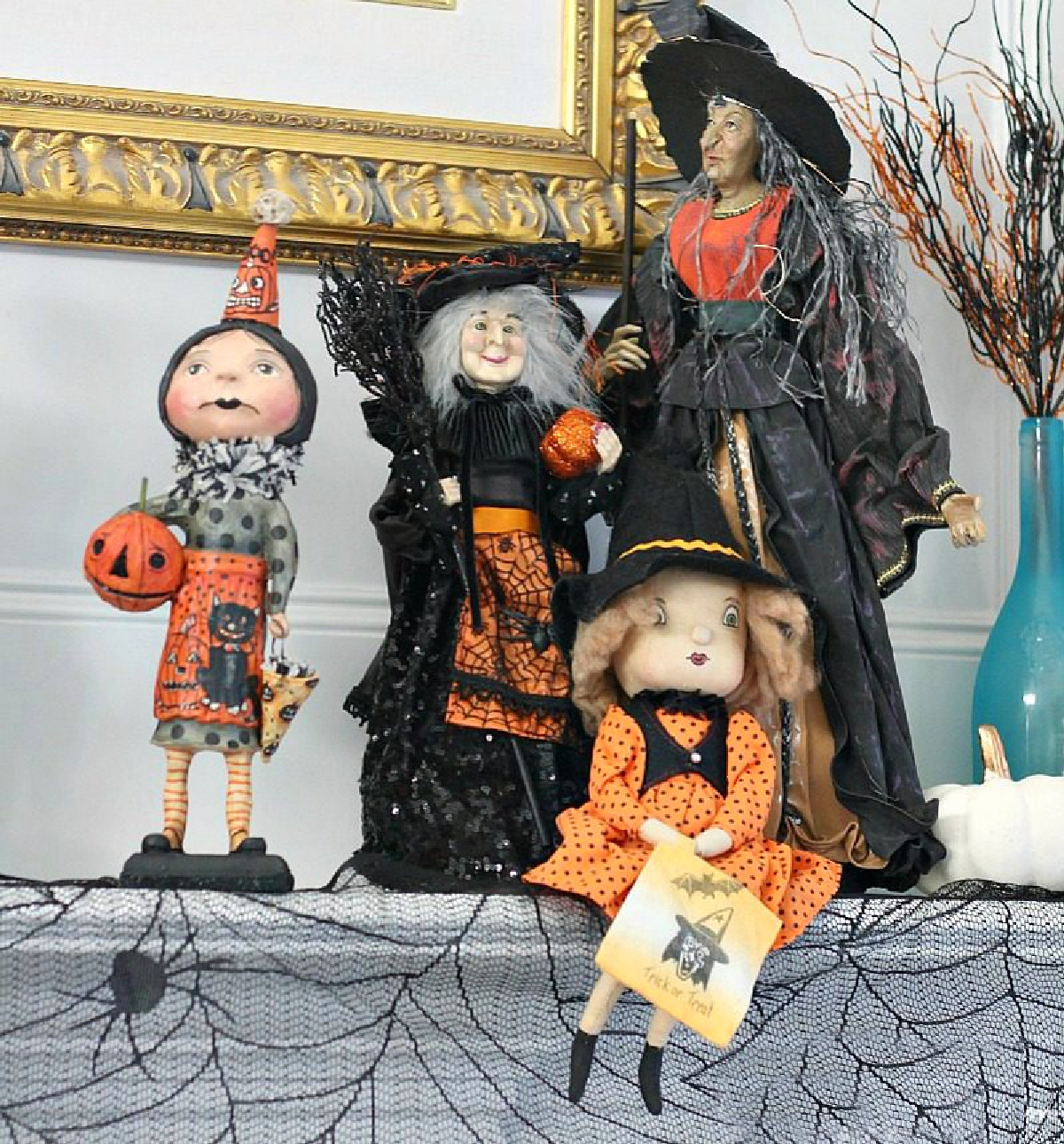 Halloween Decorations with Witches and Scarecrows - Bluesky at Home