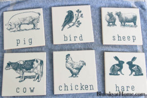 How to Make Farmhouse Decorative Ceramic Tiles - Bluesky at Home