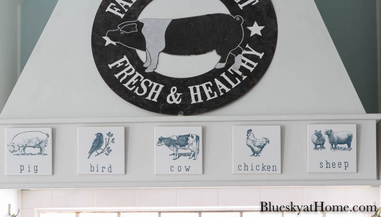 How to Make Farmhouse Decorative Ceramic Tiles - Bluesky at Home