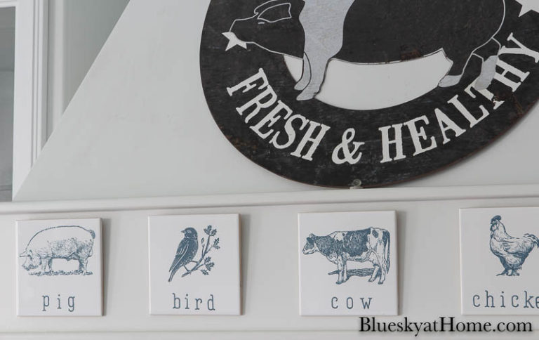 How to Make Farmhouse Decorative Ceramic Tiles - Bluesky at Home