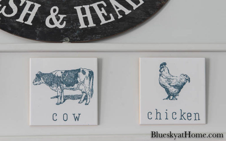 How to Make Farmhouse Decorative Ceramic Tiles - Bluesky at Home