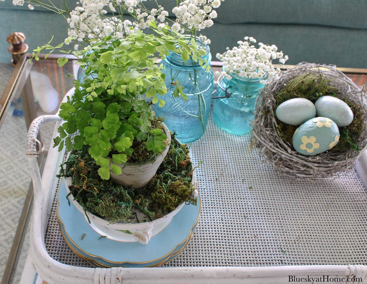 How to Style a Spring Birdcage Vignette - Bluesky at Home