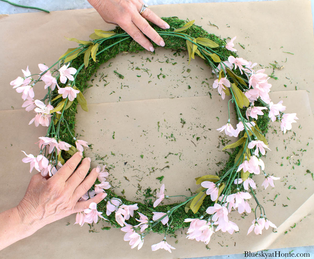 How to Make a DIY Spring Floral Wreath - Bluesky at Home