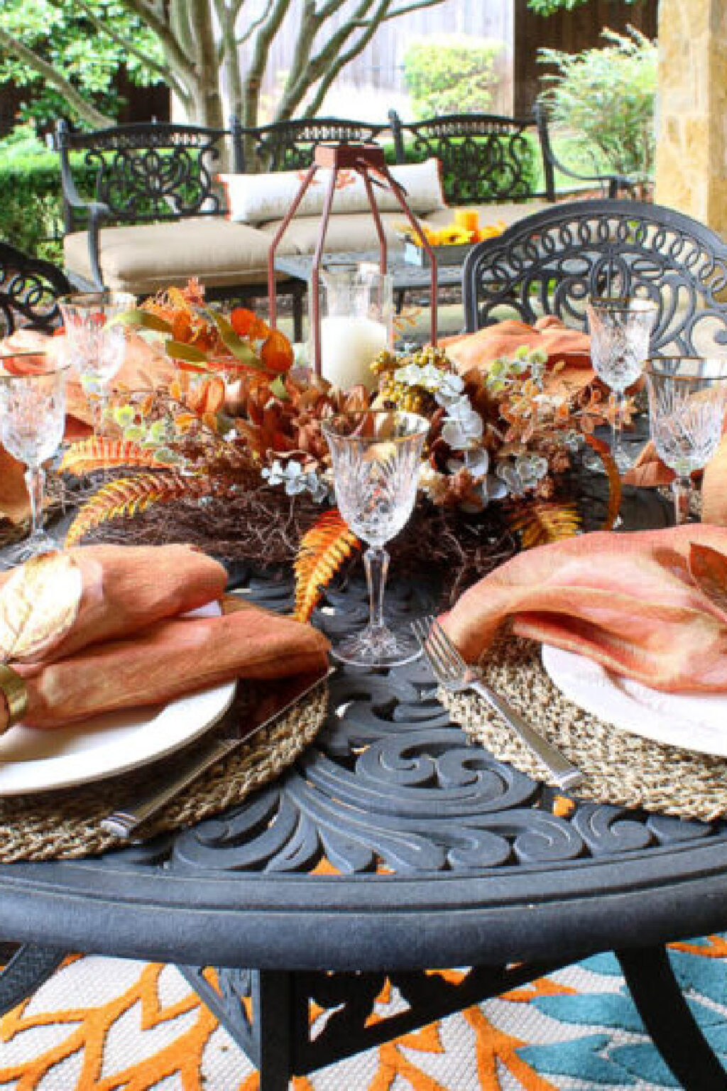 Simple Thanksgiving Hutch Decorating Ideas - Bluesky at Home