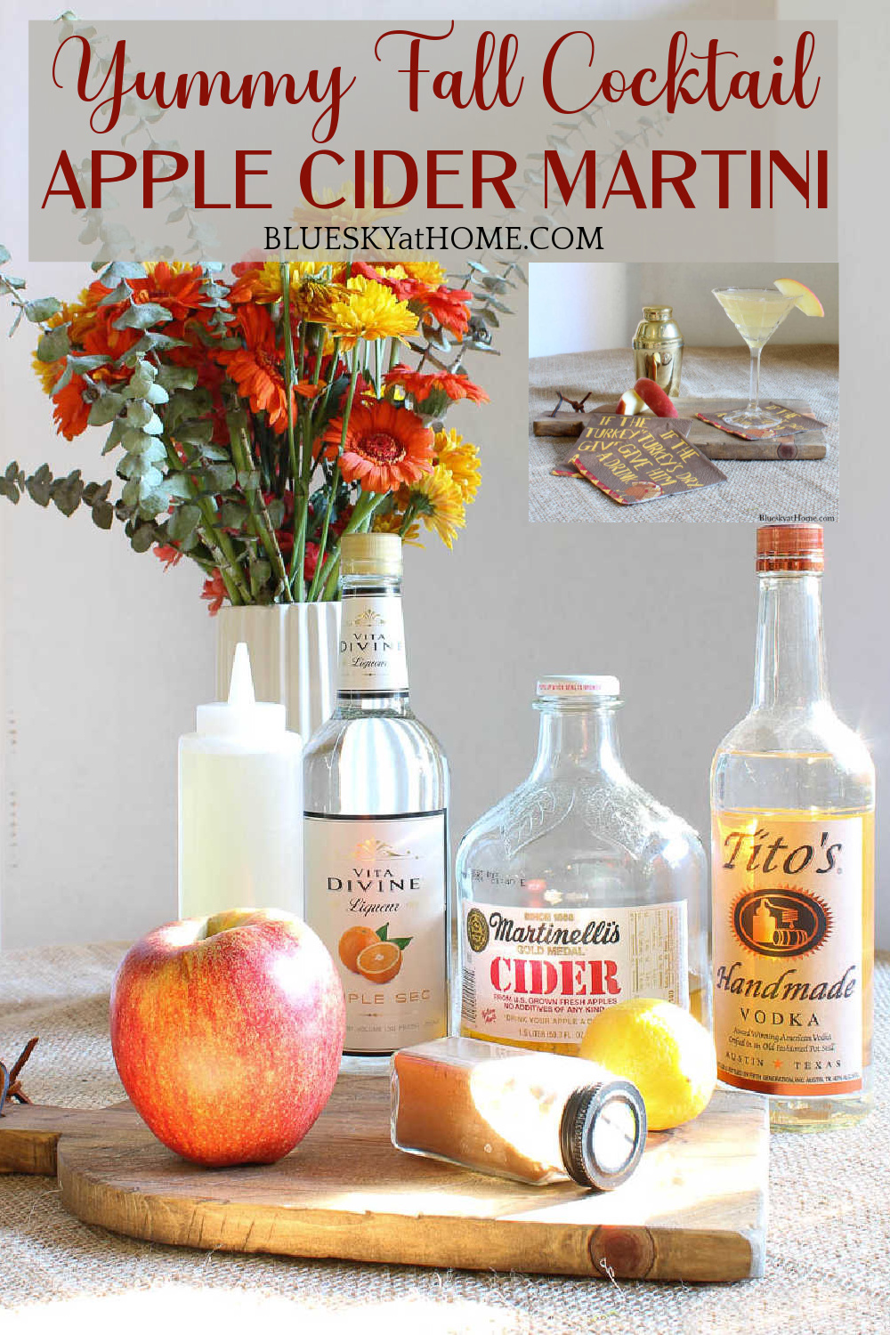 Celebrate Fall with an Apple Cider Martini - Bluesky at Home