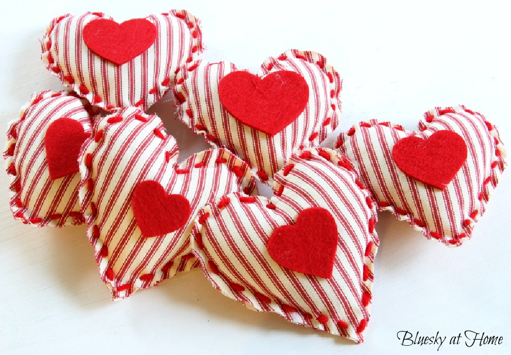 4 Red and White DIY Valentine's Day Heart Decorations - Bluesky at Home