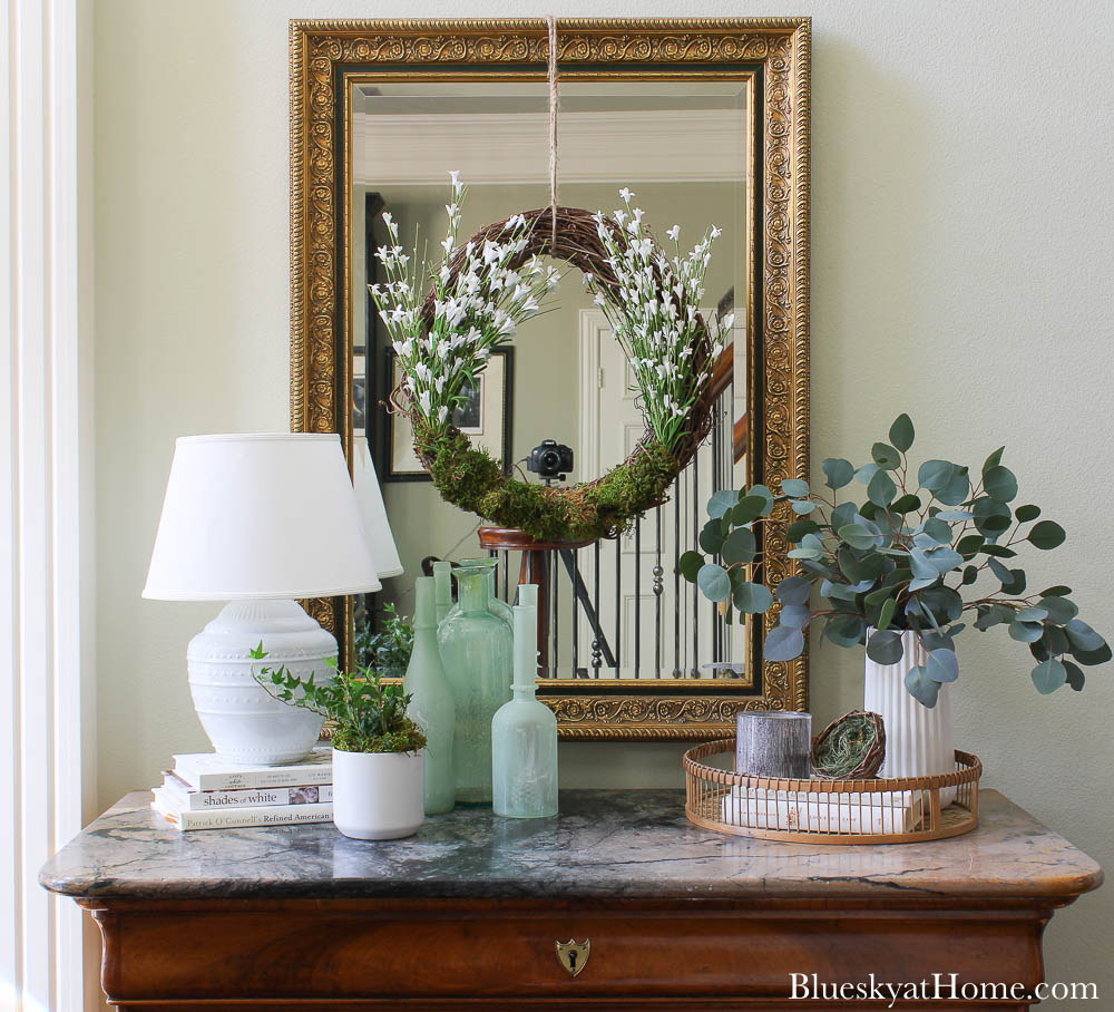 Simple Fresh Spring Centerpiece Idea - Bluesky at Home