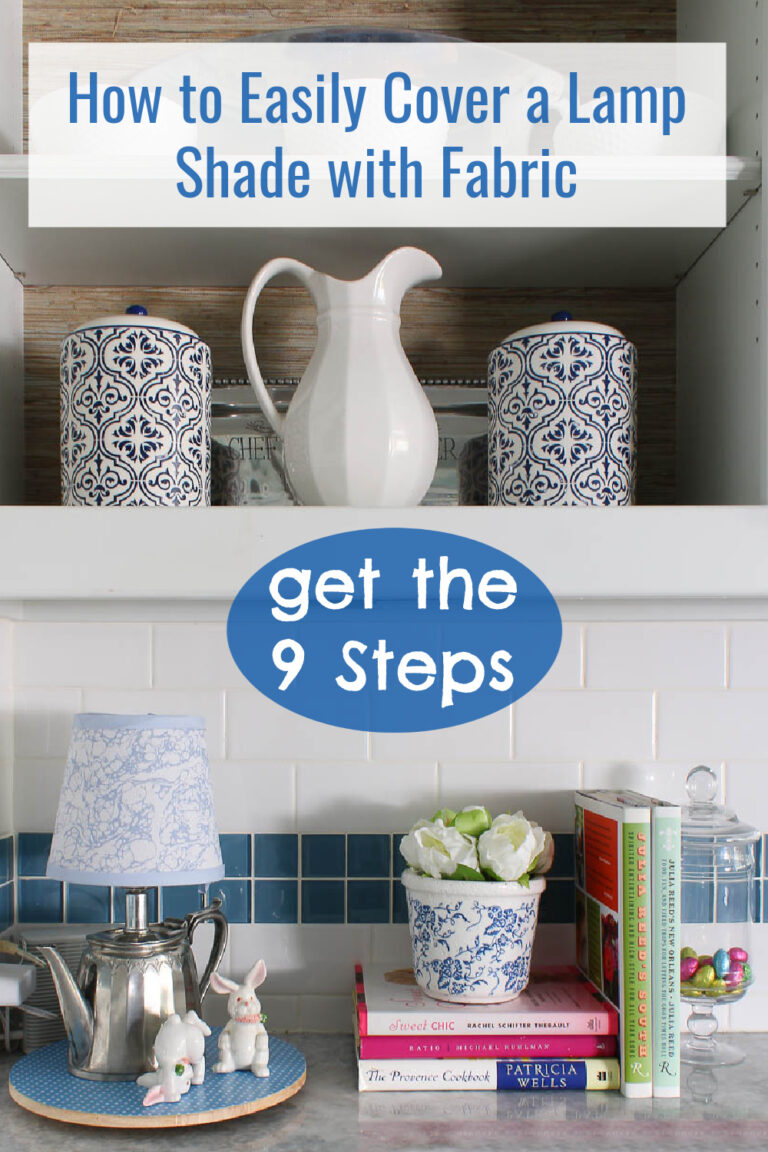 How to Cover a Lamp Shade with Fabric in 9 Steps - Bluesky at Home