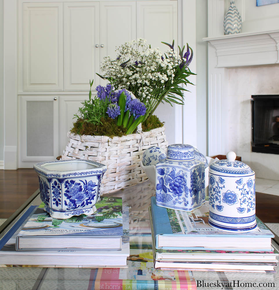 How to Make a Spring Flower Basket Arrangement - Bluesky at Home