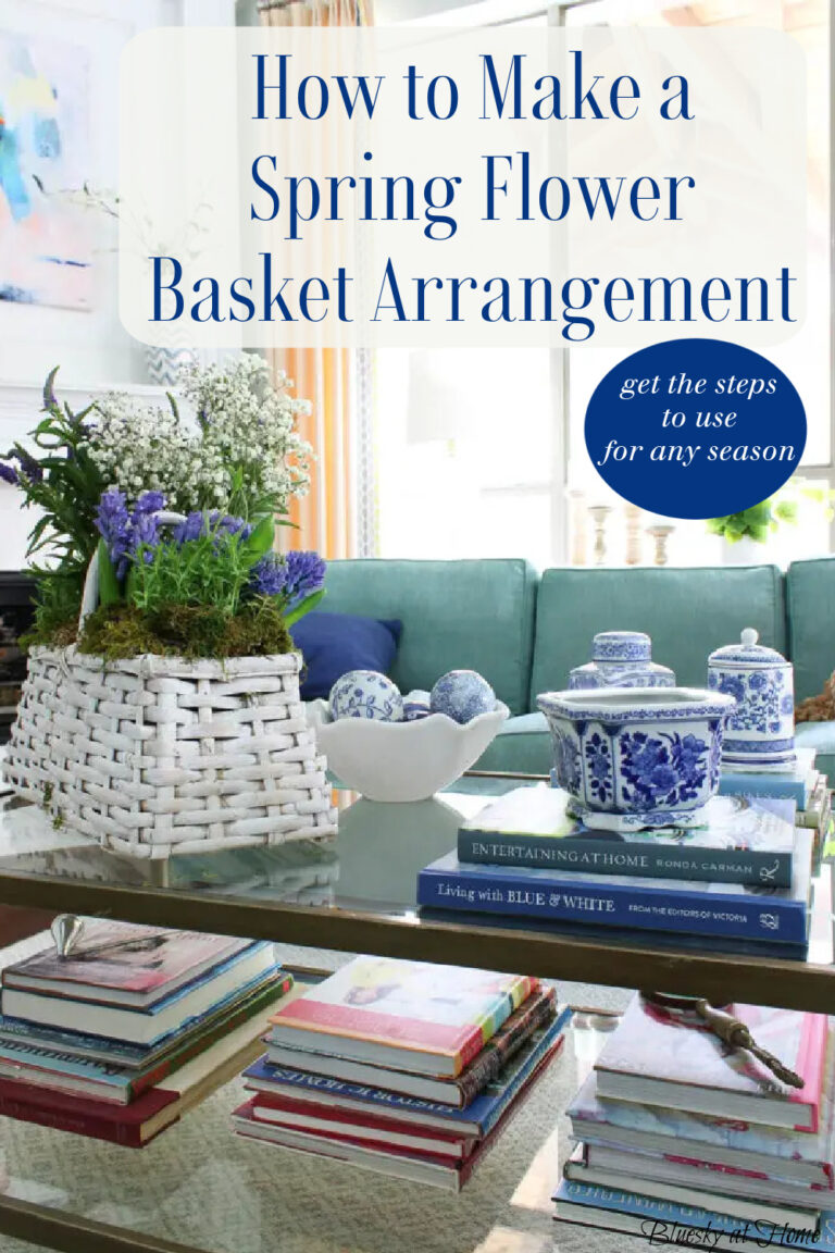 How to Make a Spring Flower Basket Arrangement - Bluesky at Home