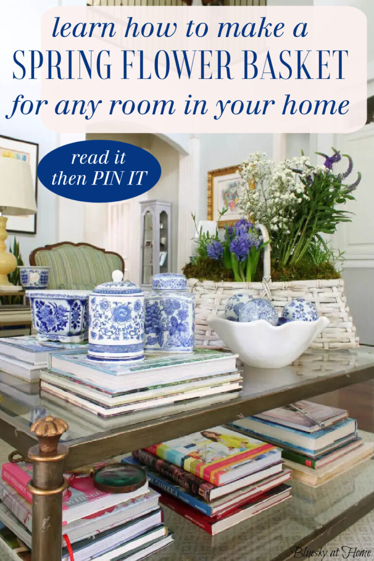 How to Make a Spring Flower Basket Arrangement - Bluesky at Home