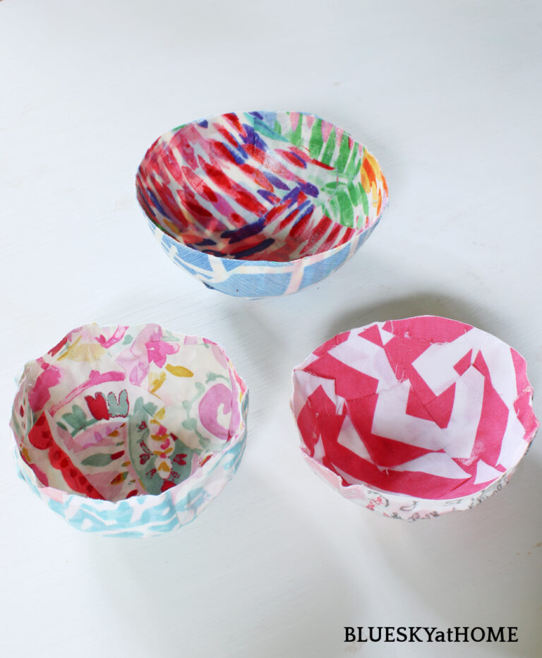How to Make a Fabric Bowl with Mod Podge - Bluesky at Home