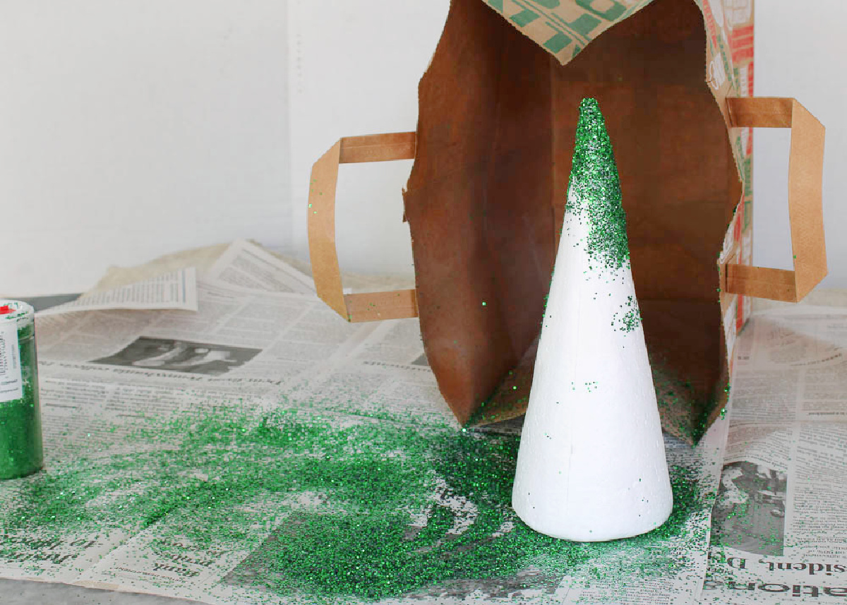 How to Make Glitter Christmas Trees - Bluesky at Home