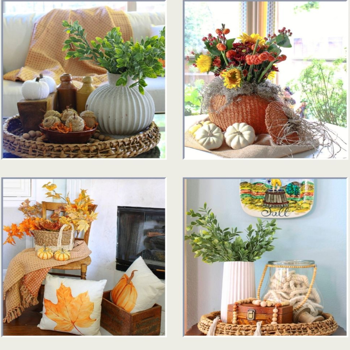 How to Style Super Simple Fall Vignettes - Bluesky at Home