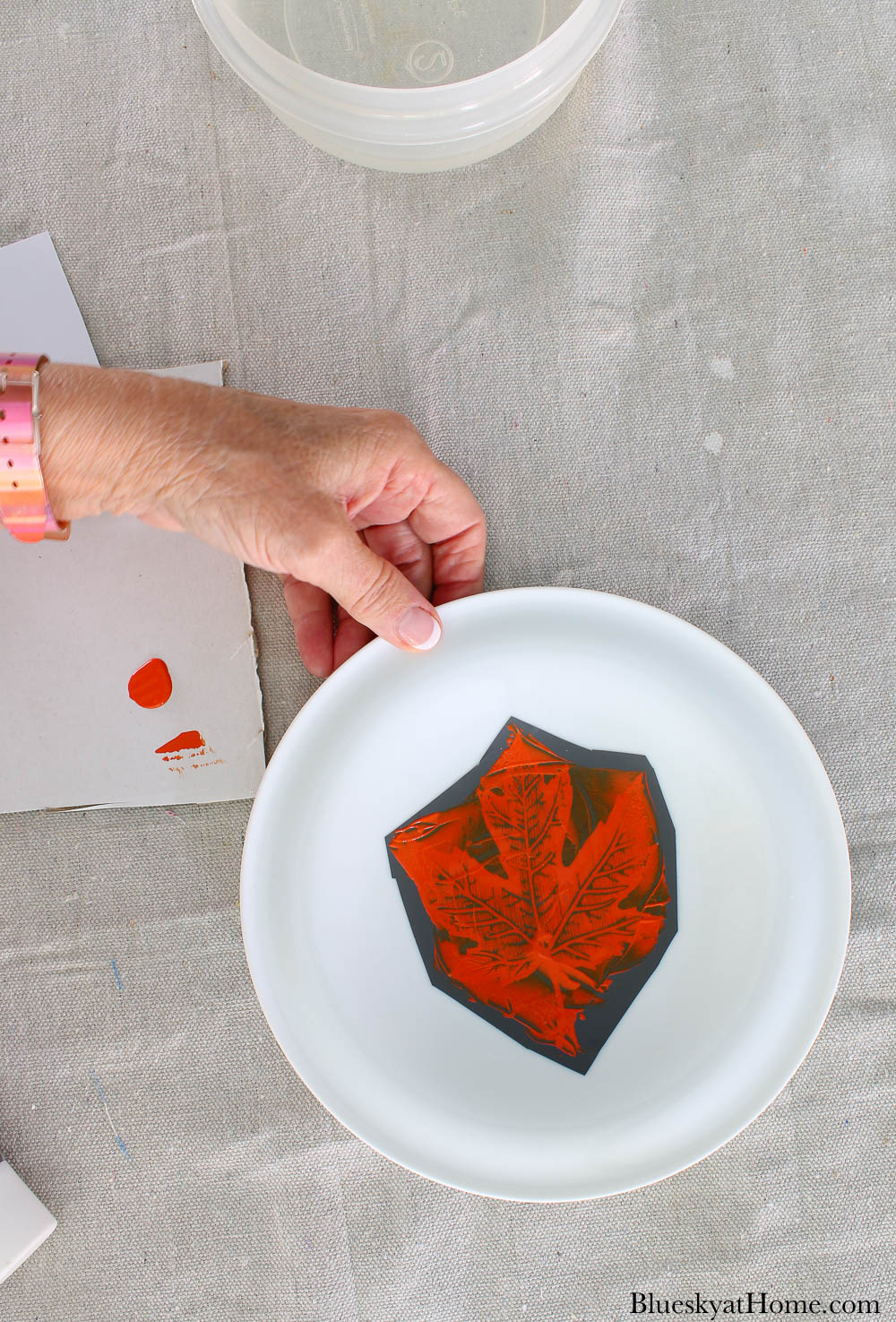 How to Make Decorative Fall Plates - Bluesky at Home