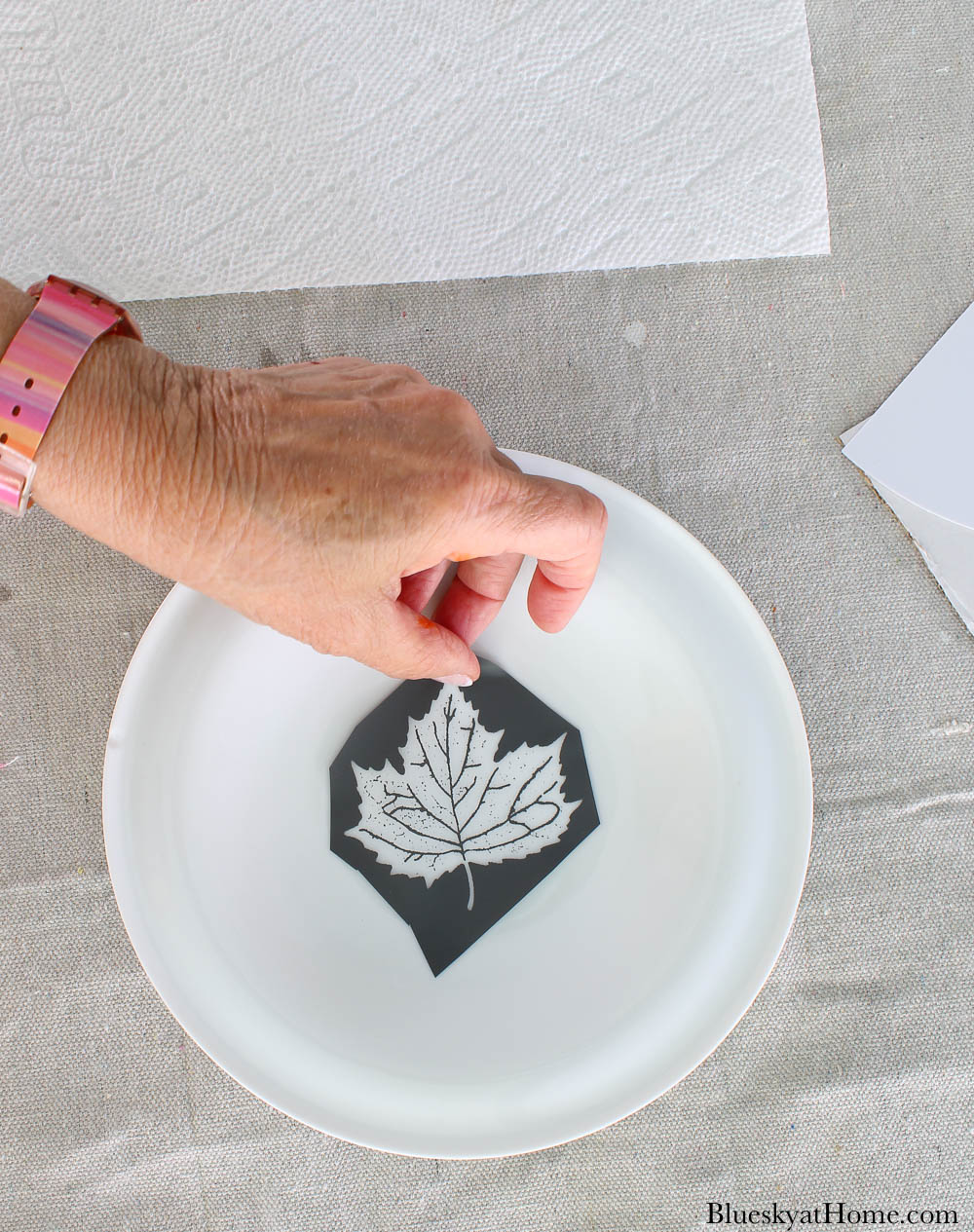 How to Make Decorative Fall Plates - Bluesky at Home