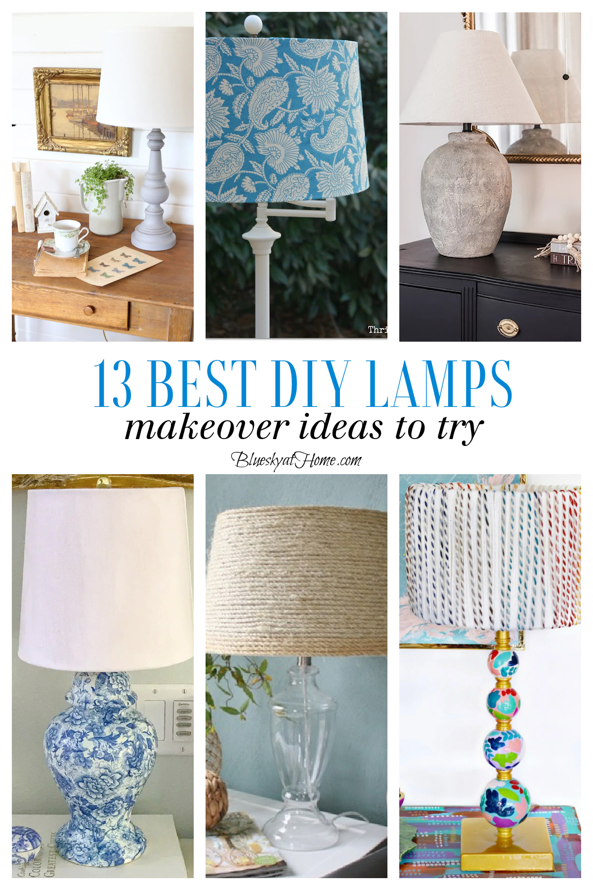 13 Best DIY Ideas to Makeover Lamps - Bluesky at Home