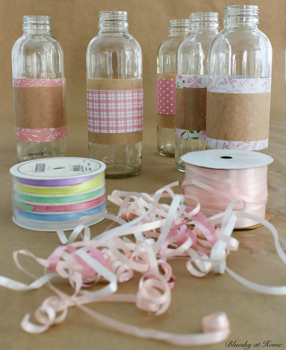 How to Easily Decorate Old Bottles with Paper and Vinyl - Bluesky at Home