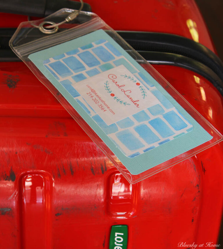 How to Make DIY Luggage Tags - Bluesky at Home