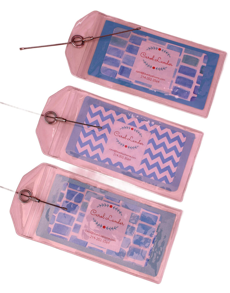 How to Make Easy DIY Luggage Tags - Bluesky at Home