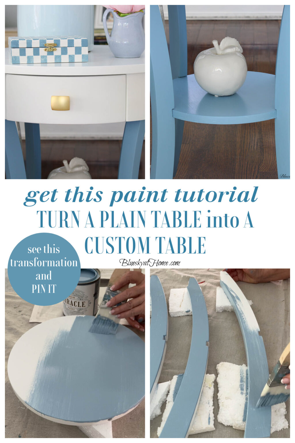 How to Paint a New Table for a Custom Look - Bluesky at Home