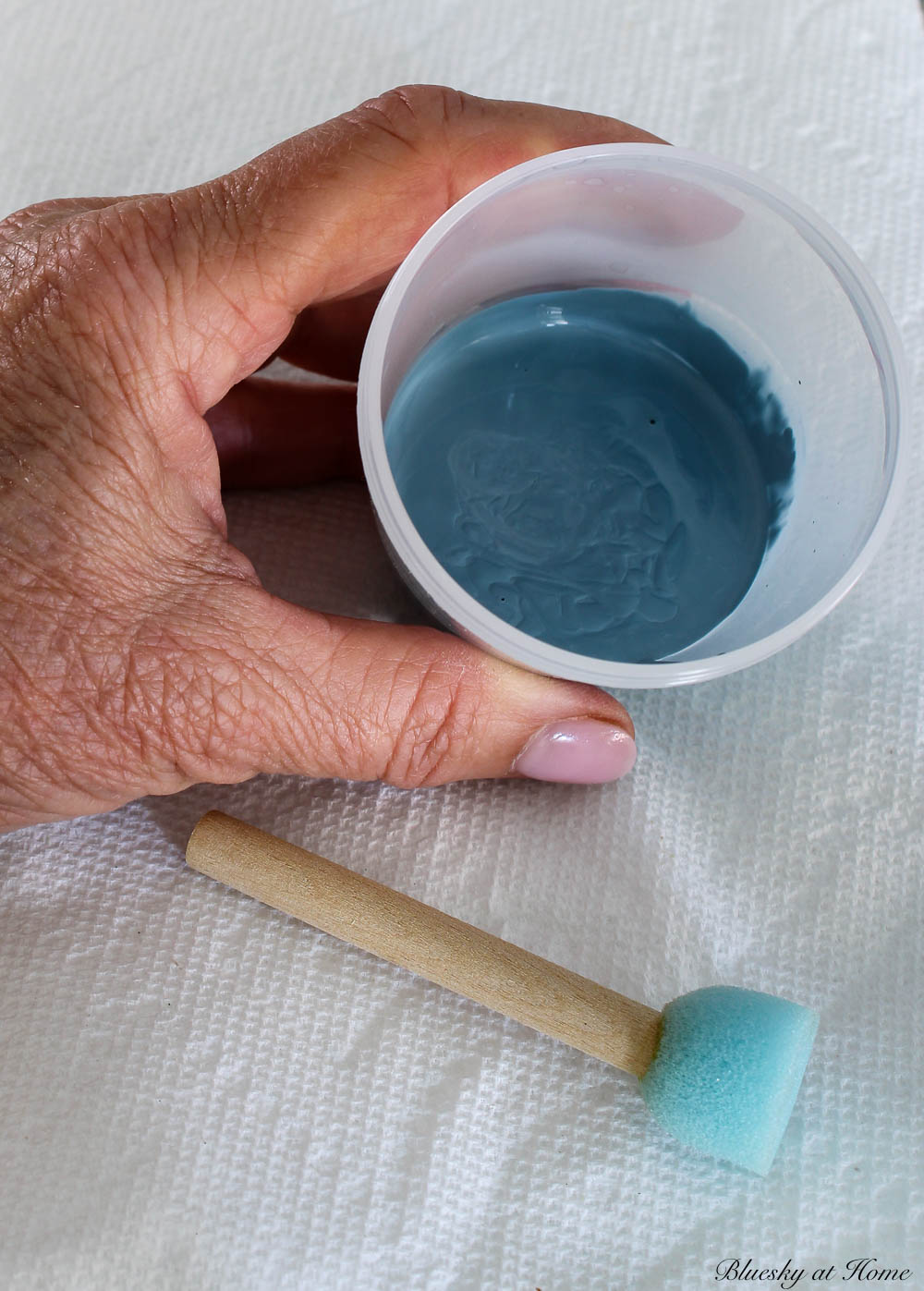 How to Decorate a Wood Box with Paint - Bluesky at Home