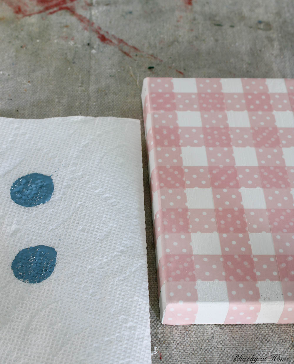 How to Decorate a Wood Box with Paint - Bluesky at Home