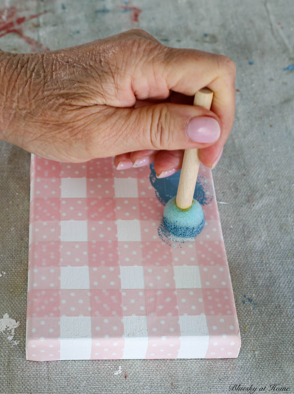 How to Decorate a Wood Box with Paint - Bluesky at Home