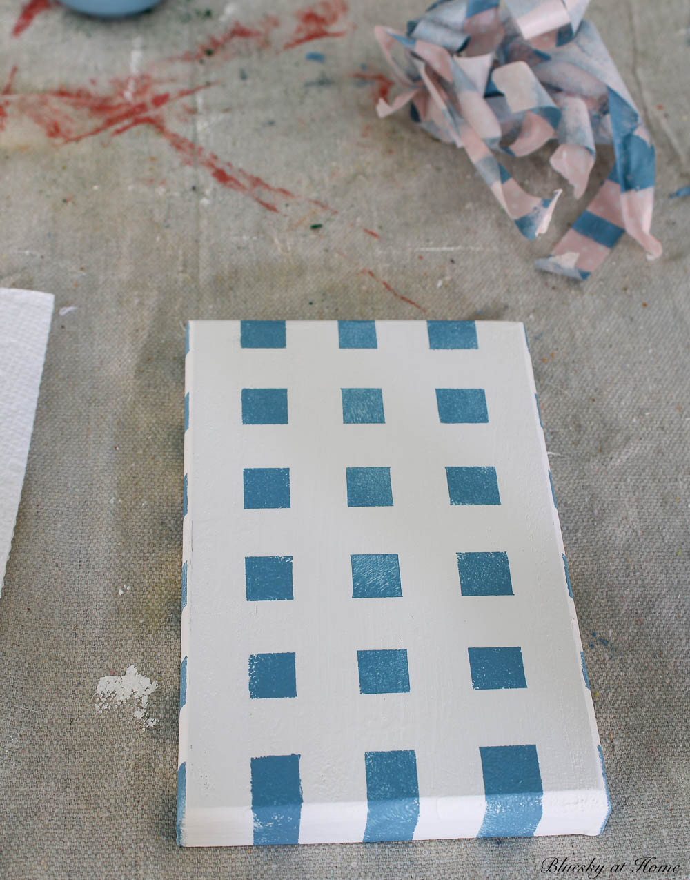How to Decorate a Wood Box with Paint - Bluesky at Home