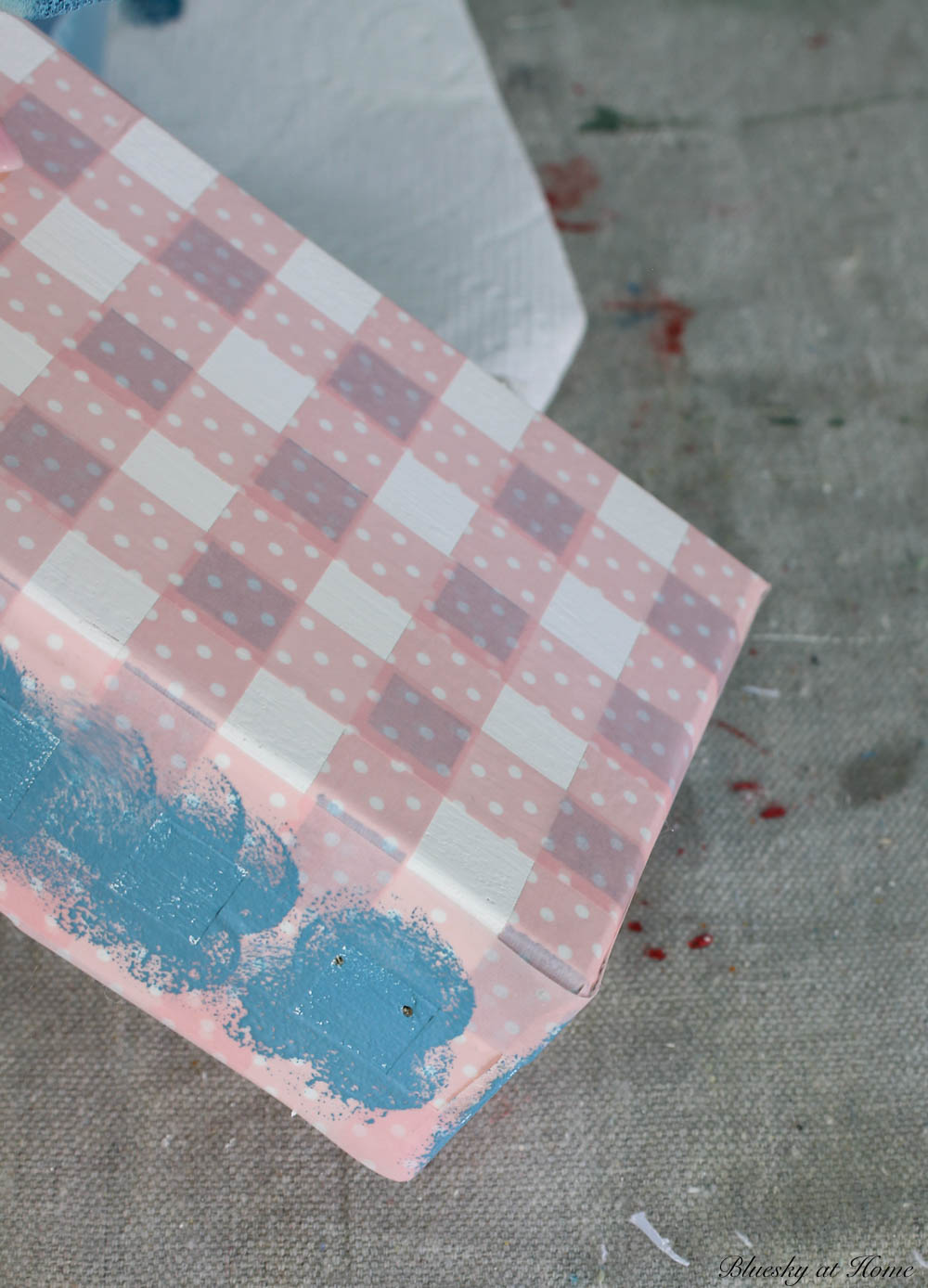 How to Decorate a Wood Box with Paint - Bluesky at Home