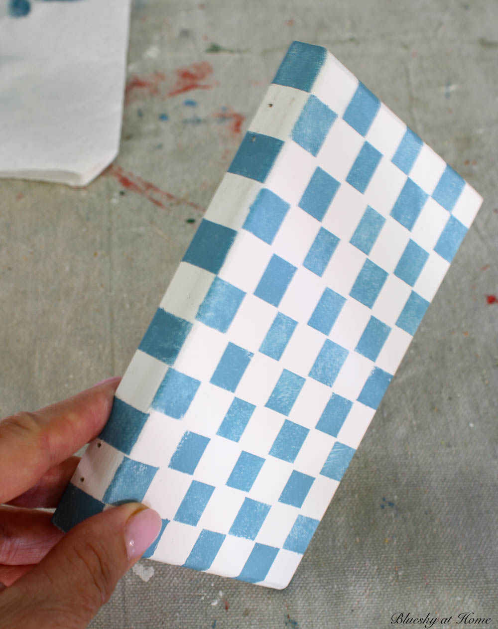 How to Decorate a Wood Box with Paint - Bluesky at Home