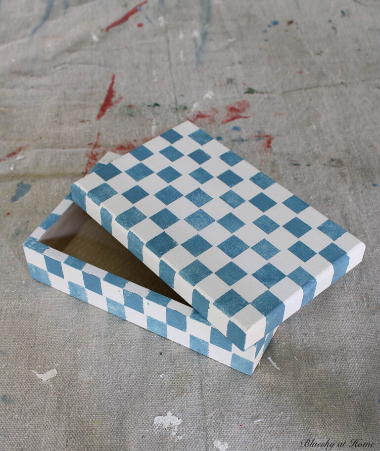 How to Decorate a Wood Box with Paint - Bluesky at Home