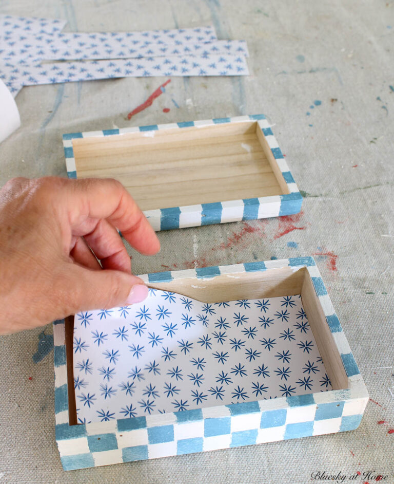 How to Decorate a Wood Box with Paint - Bluesky at Home