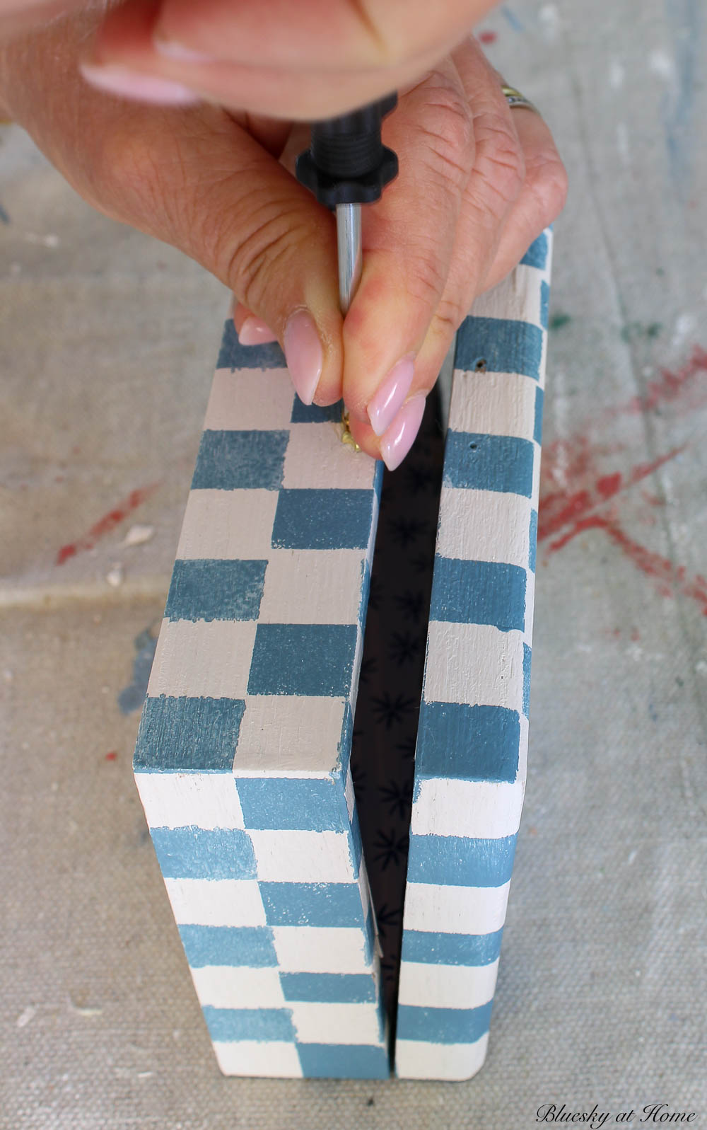 How to Decorate a Wood Box with Paint - Bluesky at Home