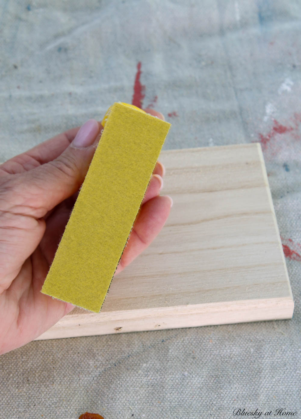 How to Decorate a Wood Box with Paint - Bluesky at Home