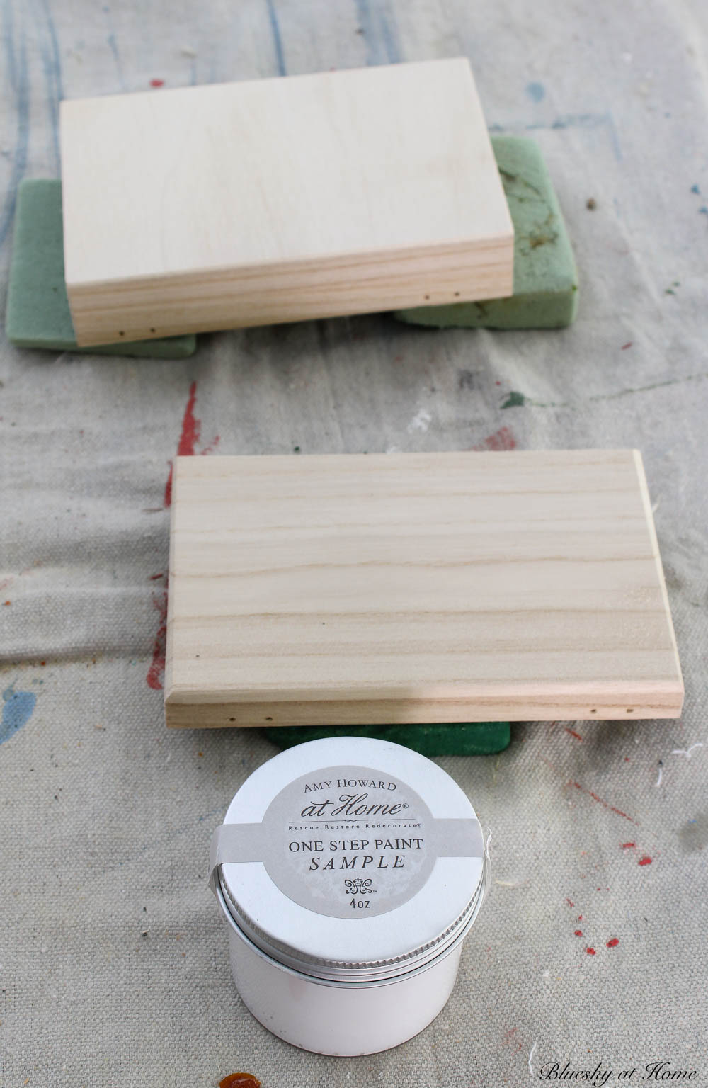 How to Decorate a Wood Box with Paint - Bluesky at Home